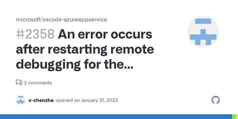 An Error Occurs After Restarting Remote Debugging For The Python Linux Web App · Issue 2358