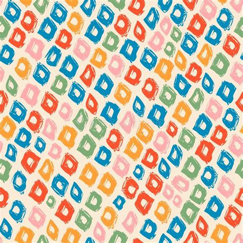 Seamless Colorfull Vector Geometric Rhombus Pattern Vector Vintage Endless Illustration Stock