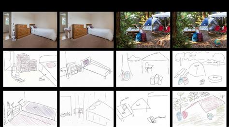 Example Drawings For Four Of The Stimulus Images Two Example Drawings