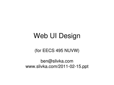 Ppt Web Ui Design Powerpoint Presentation Free Download Id781366