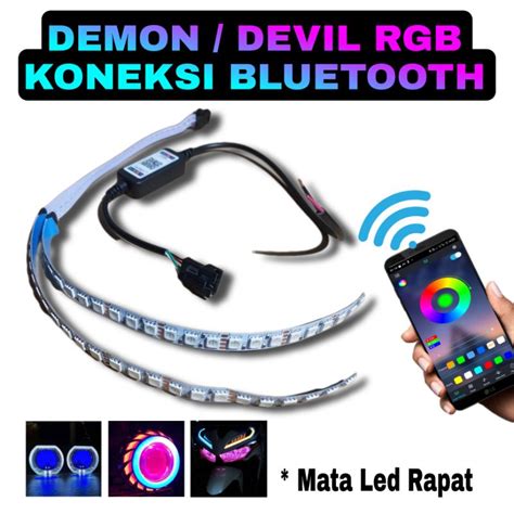 Jual LAMPU LED DEMON RGB DEVIL RGB KONEKSI BLUETOOTH LED RAPAT Shopee Indonesia