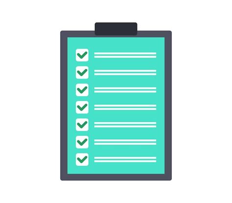 체크리스트 프리미엄 벡터