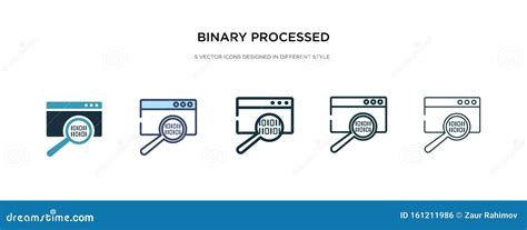 Binary Processed Mobile Analysis Icon In Different Style Vector
