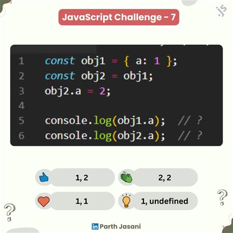 Parth Jasani On Linkedin 🚀 Javascript Challenge Of The Day 7 🚀