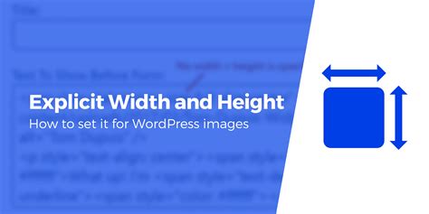 How To Use Explicit Width And Height On Image Elements