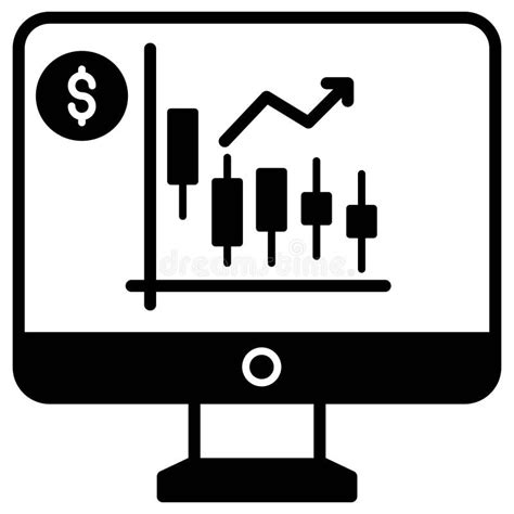 Stock Market Graph Which Can Easily Modify Or Edit Stock Illustration Illustration Of Laptop