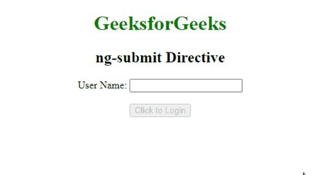Angularjs Ng Submit Directive Geeksforgeeks