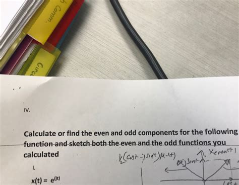 solved calculate or find the even and odd components for the