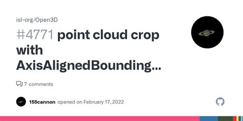 Point Cloud Crop With Axisalignedboundingbox Run Error Issue Isl Org Open D Github