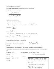 Regression Formula Sheet Simple Linear Regression Correlation Course Hero