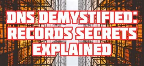 Itldc • 📲🌐 Dns Demystified A Aaaa Ptr And Mx Records Secrets Explained