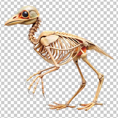Bald Eagle Skeleton Bird Anatomy 3d Rendering Isolated On White