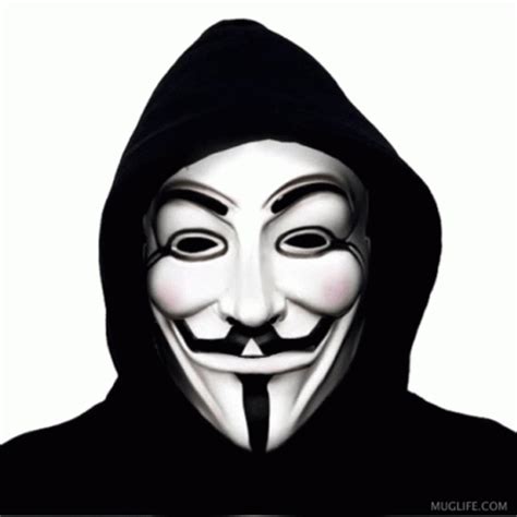 Creepy Anonymous Neon Green Hacker Face 
