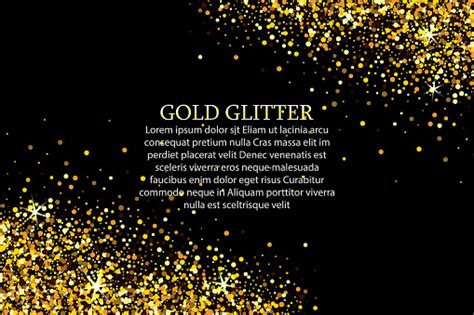 떨어지는 반짝이 색종이 황금 먼지와 축제 배경 반짝이는 반짝이는 테두리 결혼식 초대장 파티 포스터 크리스마스 새해 및 생일 카드에 적합합니다 색종이 조각에 대한 스톡 벡터