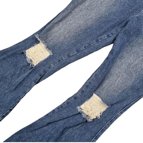Bnwt Dolls Kill Delias Flare Jeans With Rips Size Depop