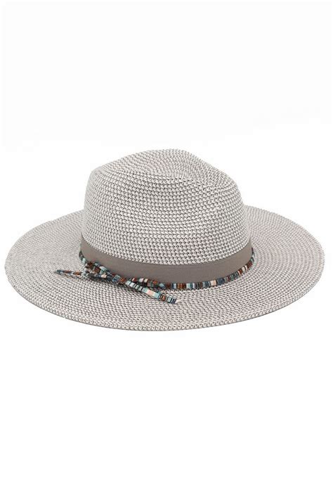 Malibu Beach Gray Straw Hat Howdy Honey