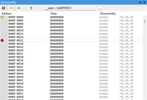 debugging debug windows disassembly