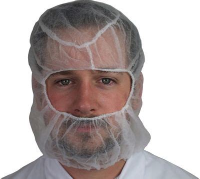 Disposable Bouffant Hood And Beard Cover 2 In 1 Hair And Beard Net 1000