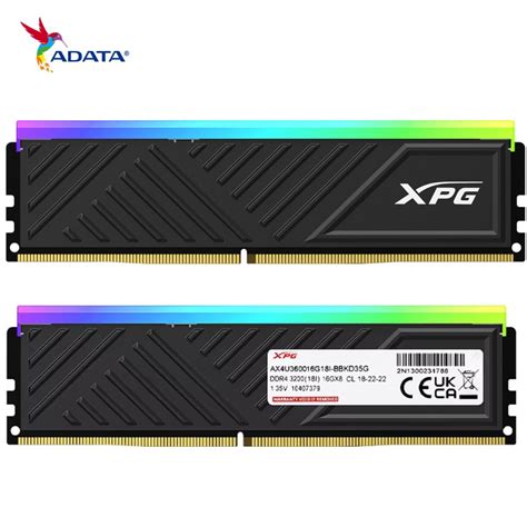 8gb Ddr4 Gaming Ram 3600mhz Rgb Xpg Spectrix D35g Black