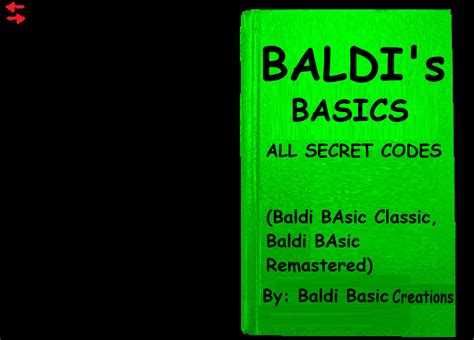 Baldi S Basic Secret Codes Book By Baldi Basic Creations
