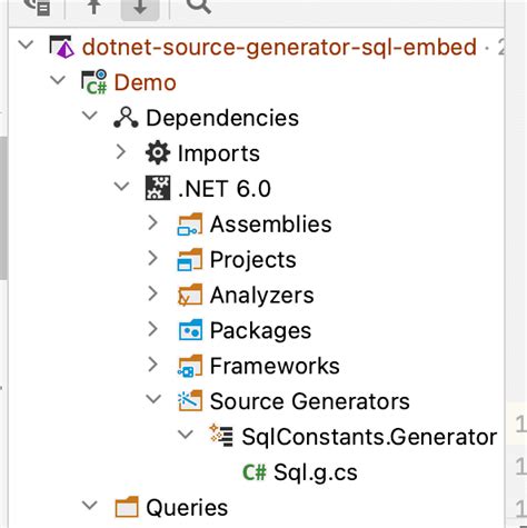 Dotnet Source Generator Embed Sql