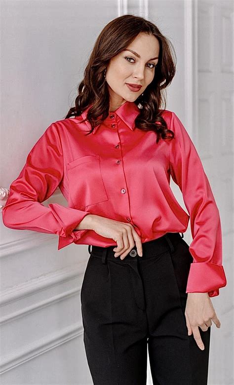 Red Satin Blouse Rsilksatinblouses