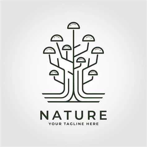 Premium Vector Abstract Line Art Tree Concept Vector Logo Design