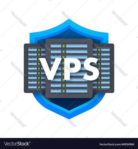 Vps Virtual Private Server Web Hosting Services Vector Image