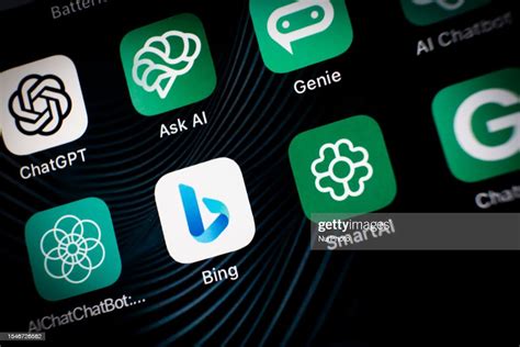 Microsoft Bing Chat And Ai Chat Applications Are Seen On A Mobile