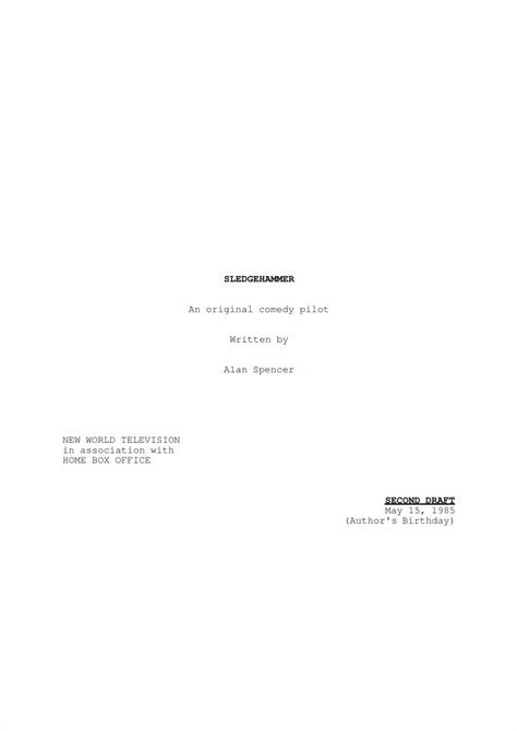 Pdf Sledge Hammer Pilot Script For Hbo Dokumen Tips