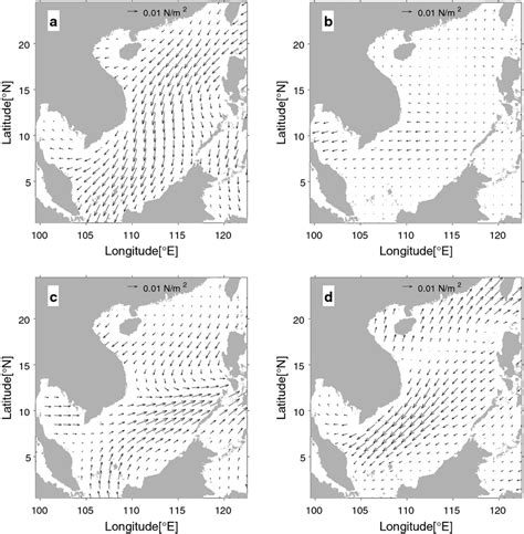 Composite Wind Stress Anomaly Over The Scs In Four Seasons Of The El