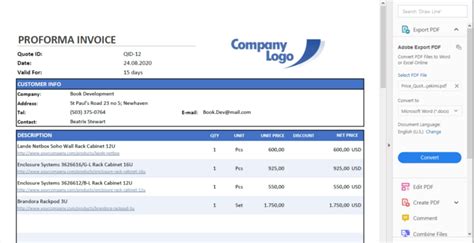 Excel Quotation Template With Database Quotation Generator