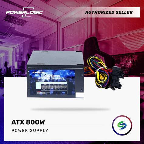 Steq Powerlogic Atx800w 20 4 Pin Switching Power Supply Psu Shopee Philippines