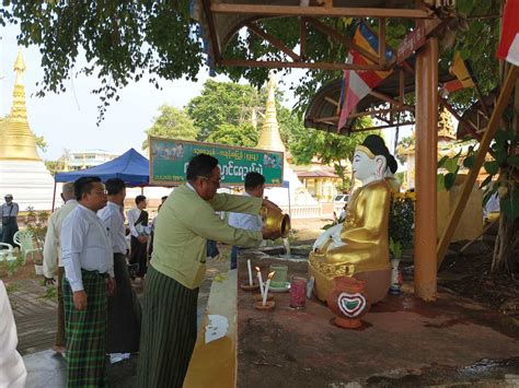 ကျိုက်ထိုမြို့နယ်၌ ကဆုန်လပြည့်ဗုဒ္ဓနေ့ တွင် ညောင်ရေသွန်း‌ပွဲမင
