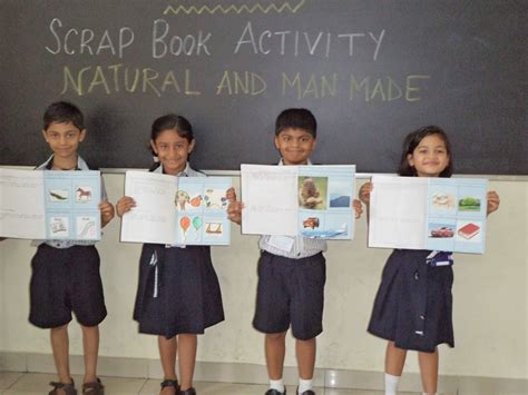 The Rustomjee Cambridge Diaries Science Grade 2 Scrap Book Activity Natural And Man Made Things