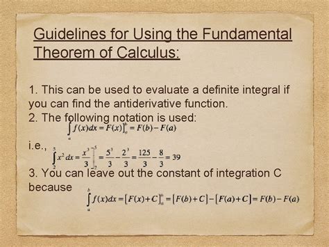 The Fundamental Theorem Of Calculus 4 4 November