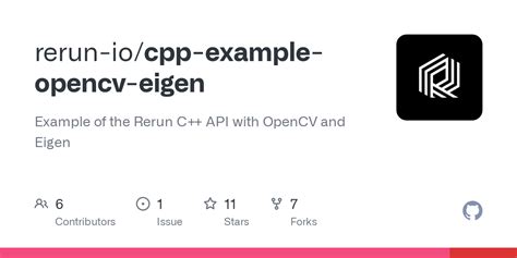 github rerun io cpp example opencv eigen example of the rerun c api with opencv and eigen