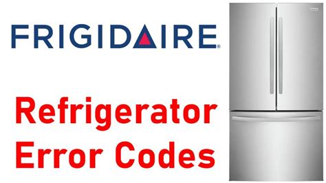 Frigidaire Refrigerator Troubleshooting Codes Machine Solved