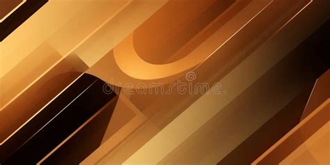Abstract Golden Shapes With Diagonal Lines And Curves Creating A Modern Background Look Stock