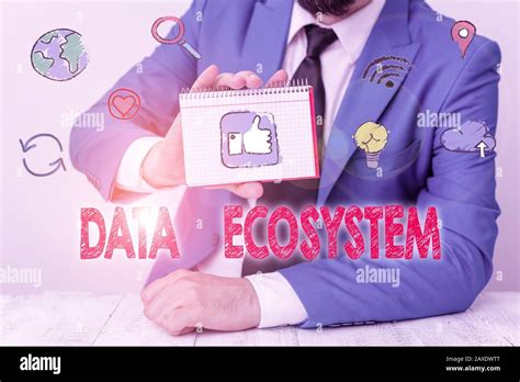 Conceptual Hand Writing Showing Data Ecosystem Concept Meaning Collection Of Infrastructure