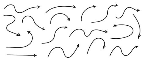 Premium Vector Hand Drawn Arrow Mark Icons Vector Doddle Arrow Set