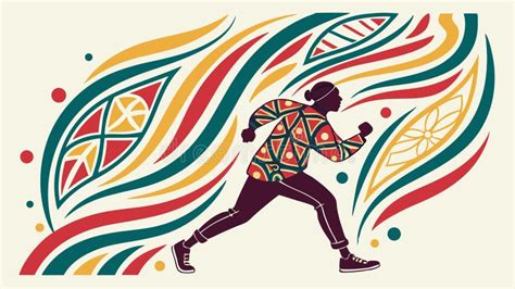 Dynamic Runner Figure With Abstract Flowing Lines Energy Motion Vector Design Generative Ai