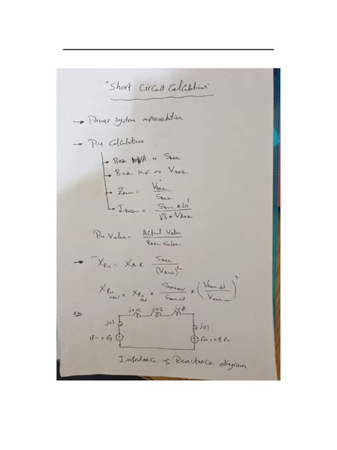 Symmetrical Short Circuit Calculations Using Thevenin Method Pdf