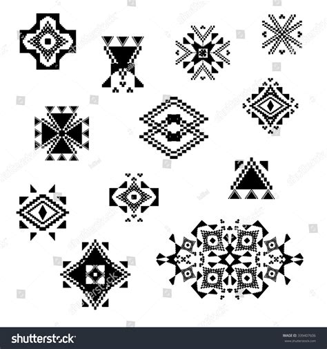 Vector Tribal Black White Decorative Elements Vector De Stock Libre