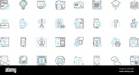 Service Quality Linear Icons Set Excellence Responsiveness Consistency Reliability Empathy