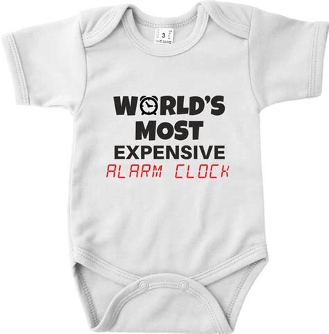 Worlds Most Expensive Alarm Clock Rompertje Romper Wit Maat 56 Bol