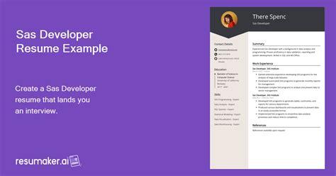 Sas Developer Resume Examples Template 20 Tips