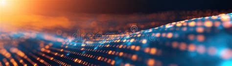 Abstract Technology Design Futuristic Motifs With Data Streams Stock