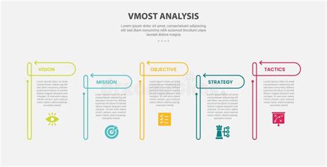 Vmost Analysis Infographic Outline Style With 5 Point Template With