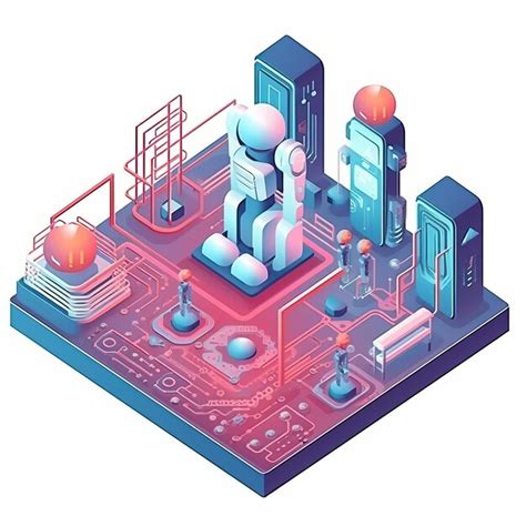 Premium Vector Isometric Vector Artificial Intelligence On White B
